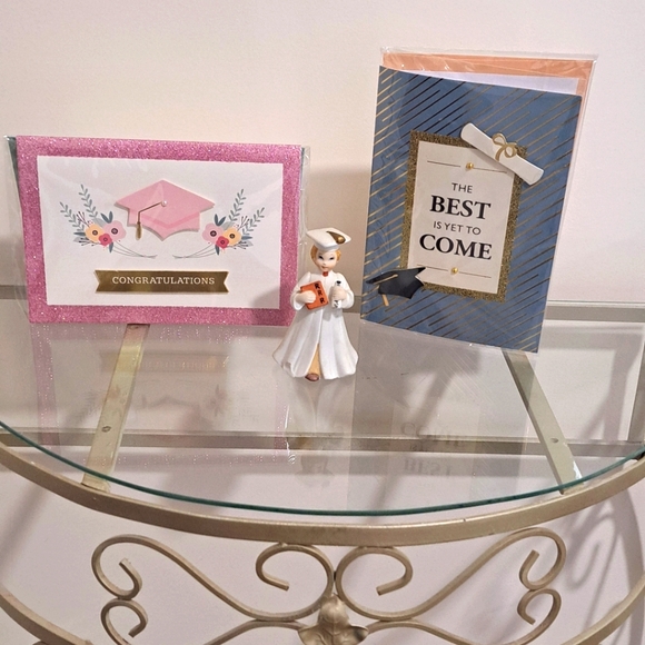 Vintage | Accents | Vintage 95s Graduate Figurine And Two Graduation ...